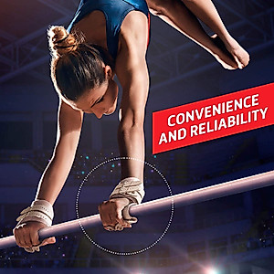 ZHEZHERA Authentic Dowel Gymnastics Grips for Girls (Double Buckle - Sold in Pairs) | Hand Guards | Palm Grips for Uneven Bars (1 | Small)