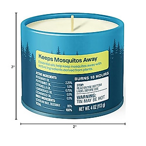Cliganic Natural Mosquito Repellent Candle (Pack of 2) | Citronella, DEET Free, Essential Oil Infused for Outdoor, Camping | Burns 18 Hours