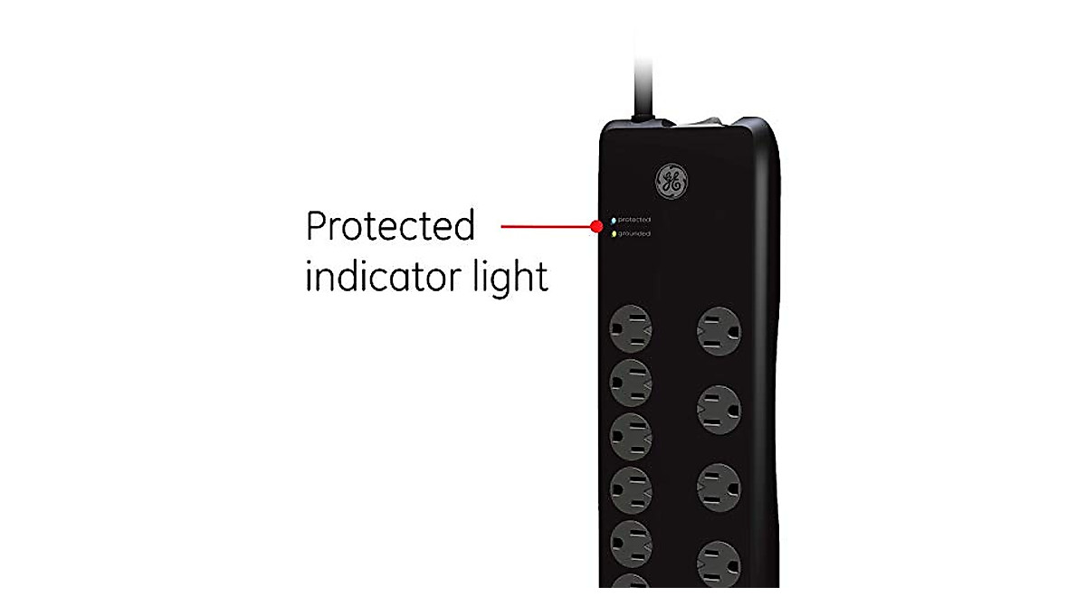 GE UltraPro Surge Protector with 10 Outlets & USB Charging