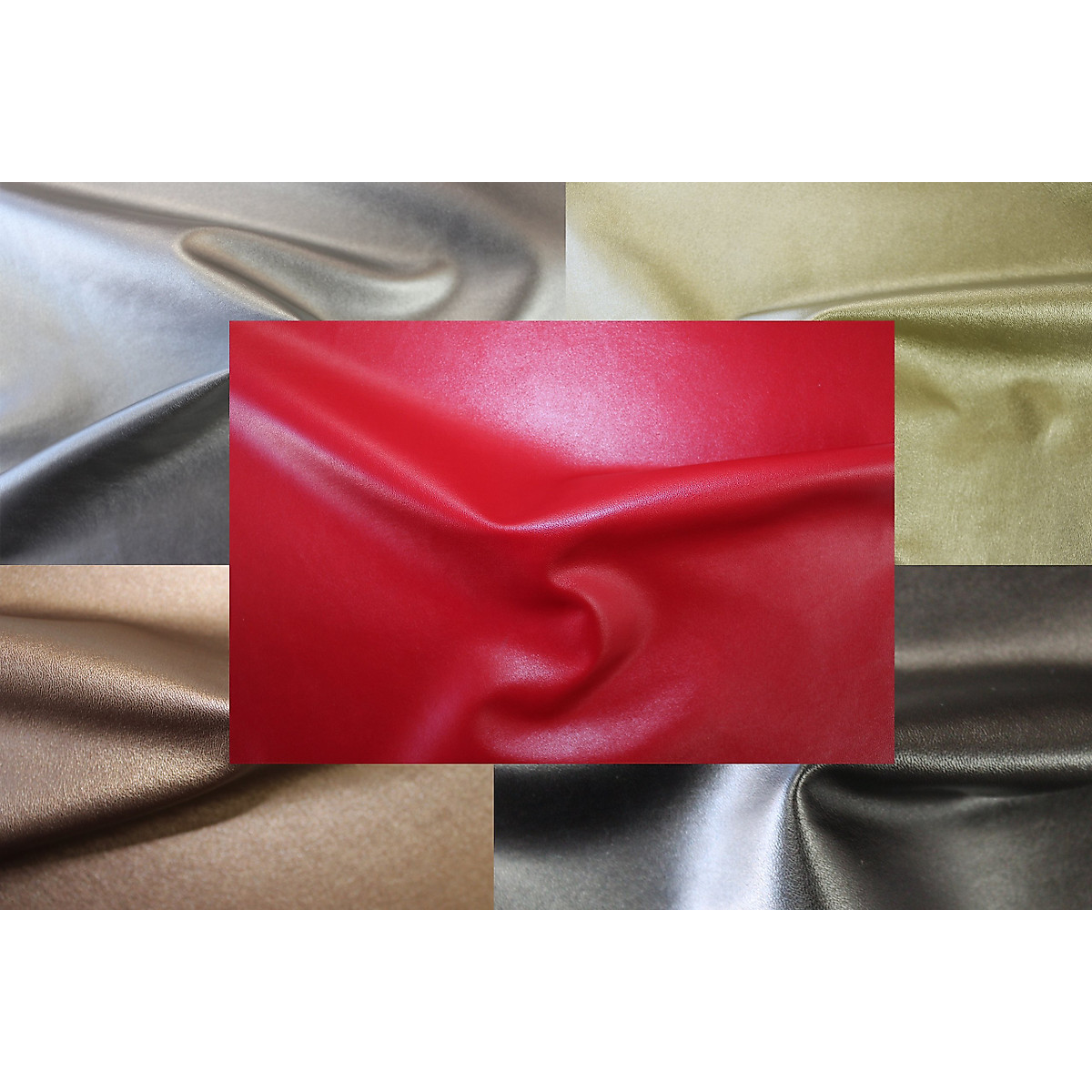 2-Way Stretch White Faux Leather Fabric by The Yard