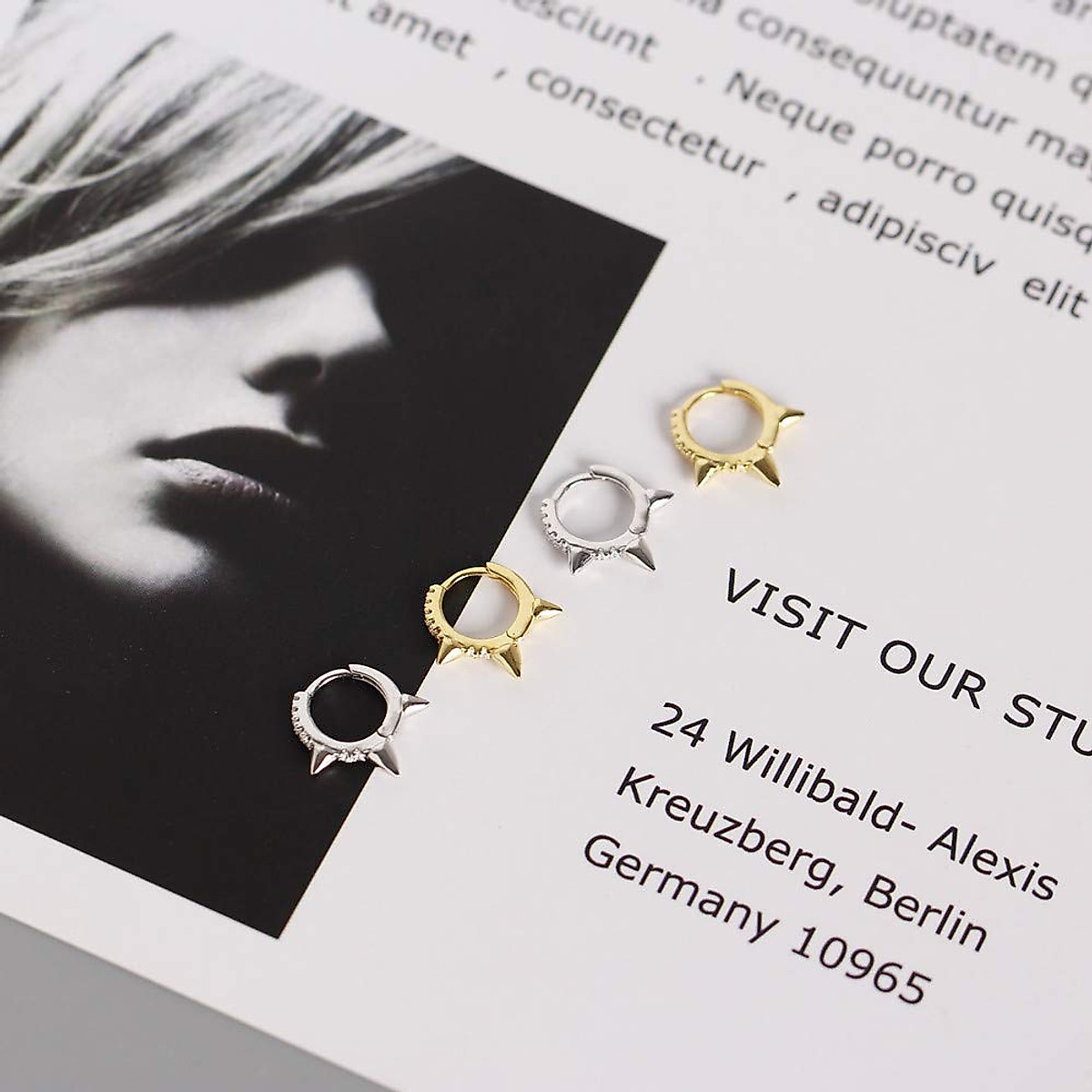 Small Huggie Hoop Earrings for Women Girls, Dainty Lightweight Huggie Earring for Everyday in 925 Sterling Silver, Hypoallergenic