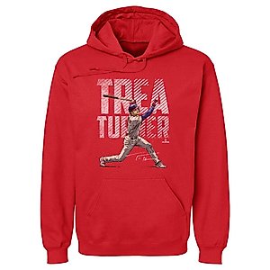 500 LEVEL Trea Turner Hoodie Sweatshirt (Hoodie, Small, Red) - Trea Turner Philadelphia Bold Stripes WHT