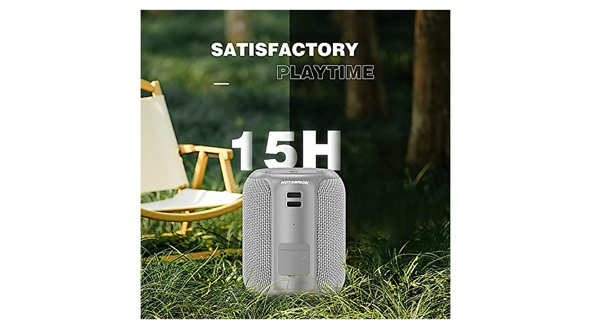 NOTABRICK Bluetooth Speaker - 15W Portable Waterproof Wireless Sound