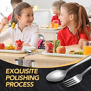 Yiyiring 300 Piece Forks and Spoons Silverware Set for 150 Stainless Steel Flatware Cutlery Set Heavy Duty Metal Spoons and Forks Set for Dinner Restaurant Home, Mirror Polished, Dishwasher Safe