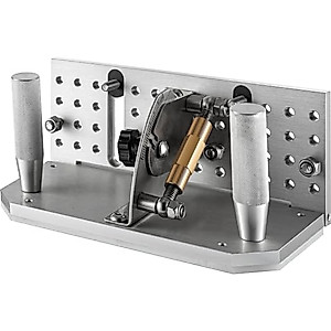 VEVOR Belt Grinder Knife Jig, 7.75" Length Sharpening Locator, 85°~115°Adjustable Angle, Belt Knife Sharpener Jig w/Dual Handles, Knife Making Angle Grind Guide for Belt Sander Machine, Regular