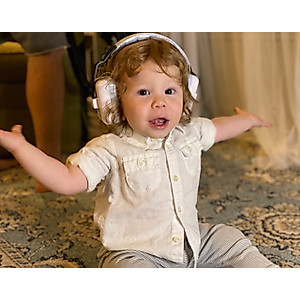 DECIBEL DEFENSE Junior Kids Ear Protection 28dB NRR Noise Reduction Hearing Protection Earmuffs for Infants Babies & Toddlers, Blue, Regular