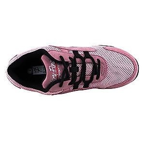 Very Fine Dancesport Shoes - Unisex-Adult Jazz Ballroom Exercise Dance Sneaker VFSN012 + Shoe Bag (Pink, Size 5.5)