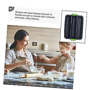 SOLUSTRE 2pcs Bread Mold French Bread Loaf Silicone Bakeware Nonstick Bakeware Silicone Baguettes Toast Baking Pans Oven Bread Bakeware Non-stick French Bread Mold 3 Wave Bread Mold Cake