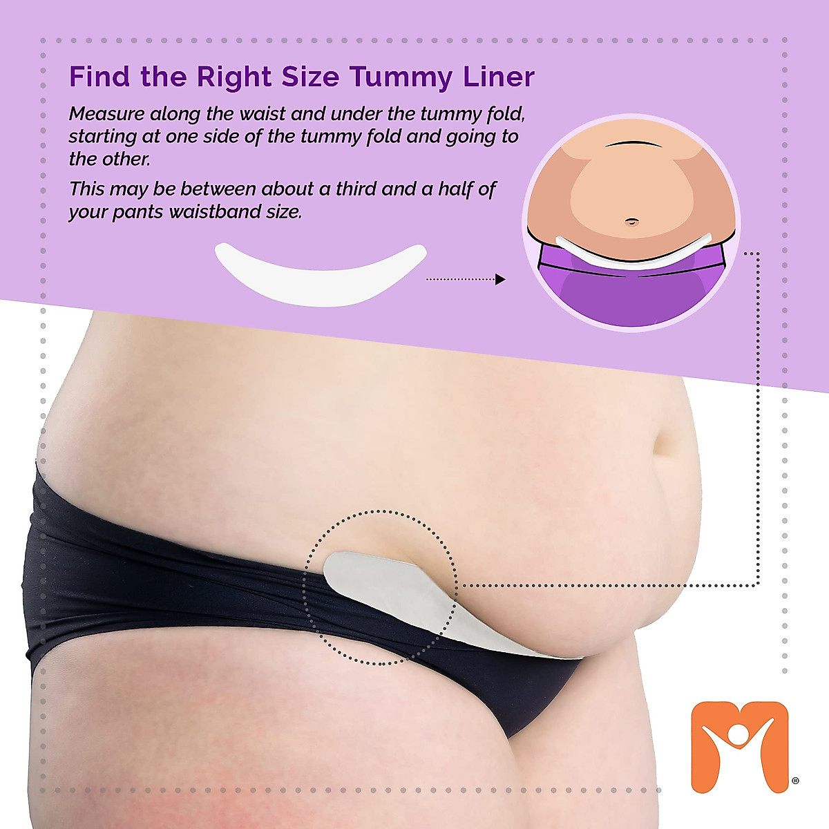 More of Me to Love Cotton Tummy Liner (3-Pack, Large, White) from