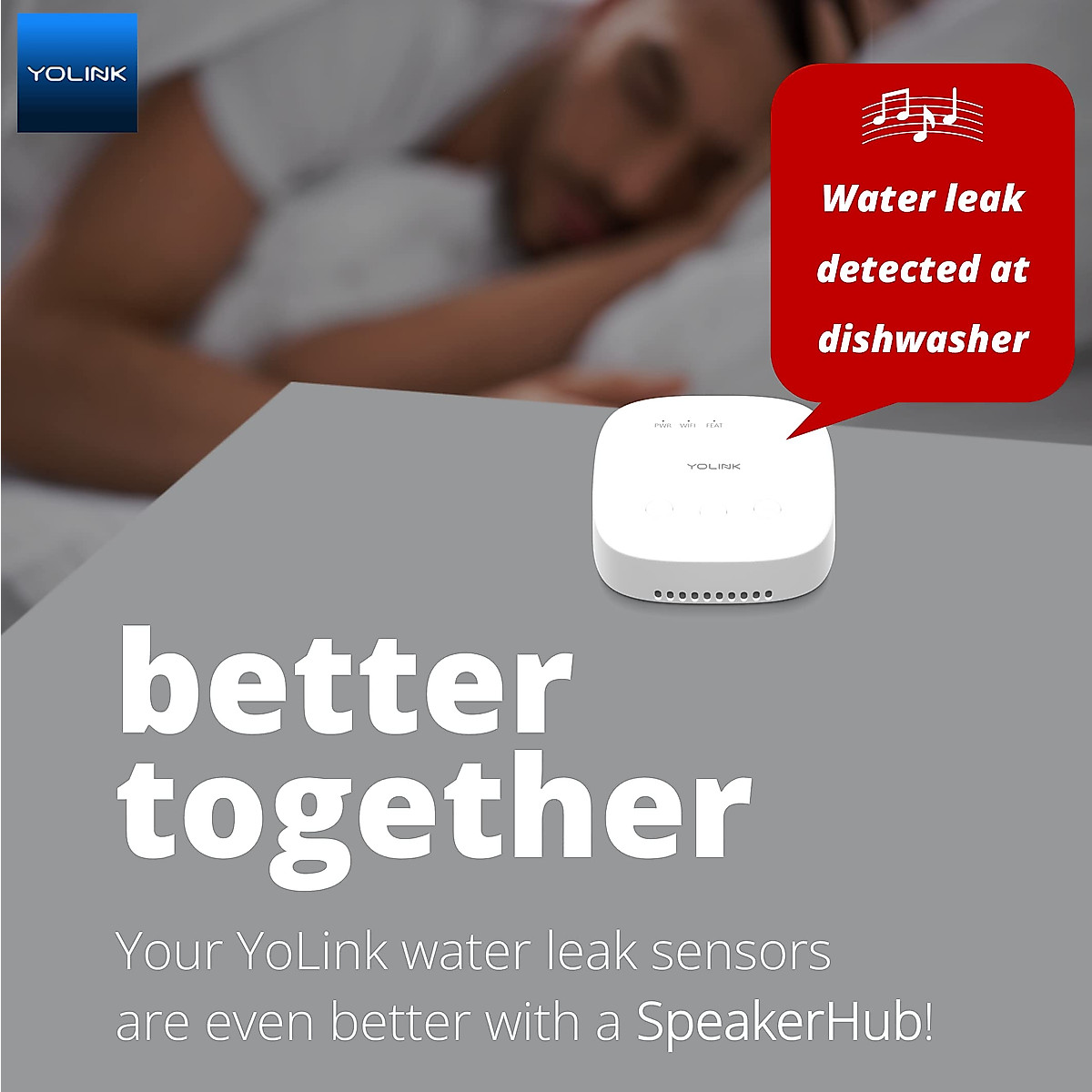 Smart Water Leak Sensor 3 Pack, YoLink 1/4 Mile World's Longest Range Wireless Water Sensor Works with Alexa IFTTT, Water Leak Detector with App Notifications, Remote Monitoring - YoLink Hub Required