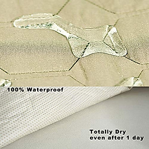 RBSC Home Recliner Chair Cover 30 Inch Beige Recliner Covers 100% Waterproof Anti-Slip Large Recliner Slipcovers for Pets Dogs Cats Washable Protector(30" Sand)