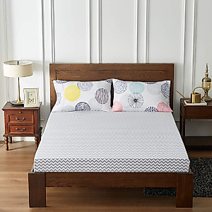 6 Pieces Comforter Sheet Set Twin Size Bed in a Bag - Colorful Dots Style - Soft Microfiber, Spring Summer Bedding Set (1 Comforter, 2 Pillow Shams, 1 Flat Sheet, 1 Fitted Sheet, 1 Pillowcases)