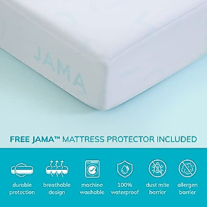 MLILY Twin Memory Foam Kids Mattress with Protector for Bunk Bed in a Box Made in USA CertiPUR-US Certified, Medium Firm Trundle Mattress Blue