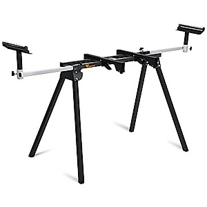 WORKESS Light Weight Universal Miter Saw Stand 330 Lbs Load Capacity Black and Grey WK-MS050B Single Pack
