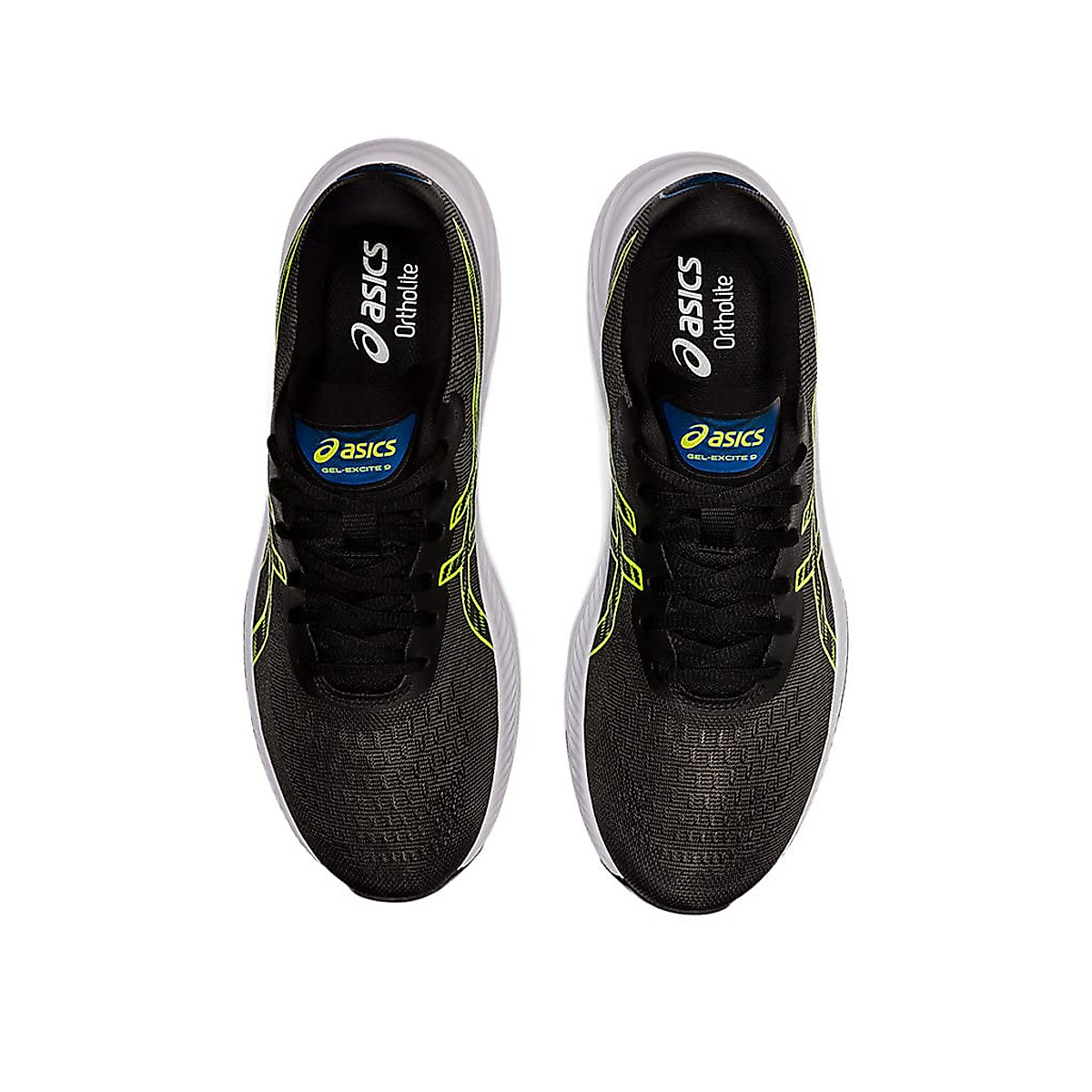 ASICS Men's Gel-Excite 9 Running Shoes, 10, Black/Hazard Green