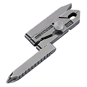 SWISS+TECH ST50022 Stainless Steel 6-in-1 Key Chain Multi Tool, Polished Finish (Single Pack)