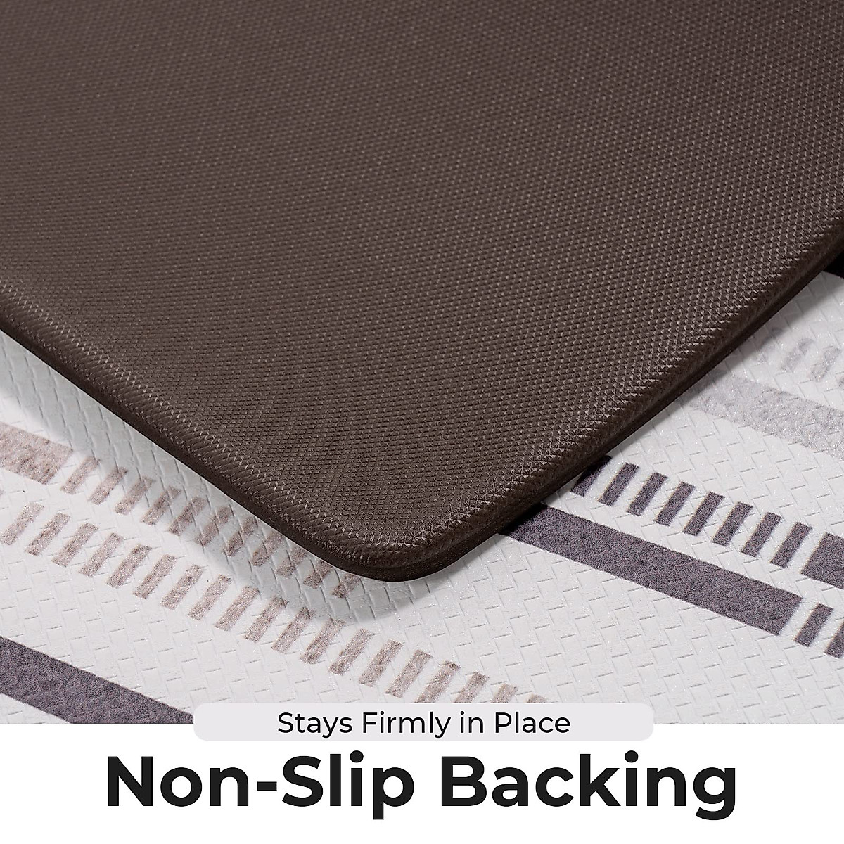 FRESHMINT Farmhouse Stripe Anti-Fatigue Kitchen Mat Set of 2, Cushioned Foam Kitchen Mats for Floor, Waterproof Non Slip Comfort Mat, Modern Kitchen Rug for Kitchen Decor, Sink, Laundry, Office