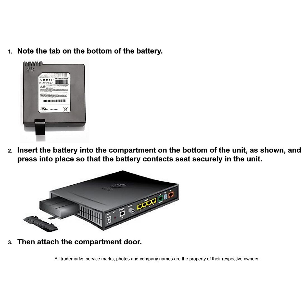 ARRIS Original 7.4V Li-ION Battery for Frontier NVG589 FRONTIERTV ...