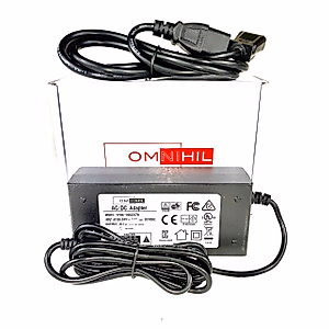 [UL Listed] OMNIHIL 8 Feet Long AC/DC Adapter Compatible with Bowflex VeloCore Bike - 16"
