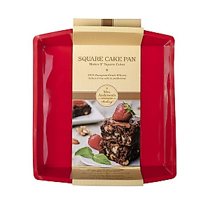 Mrs. Anderson's Baking Silicone 9-Inch Square Cake Pan, BPA Free, Non-Stick European-Grade Silicone, 9 x 9-Inches