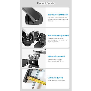 Waveshare Gas Spring Monitor Arm for 17~30 Inch Display Monitor, Height Adjustment, Supports Multi-Angle Rotation and Expansion