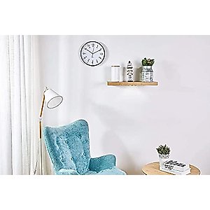 Kiera Grace kieragrace Stockholm Aberg Floating Shelf w/LED Light – Oak, 24" Matte Finish Wall Organization