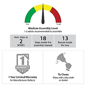 Ameriwood Home Systembuild Evolution Lory Framed 3 Door Wardrobe in Black