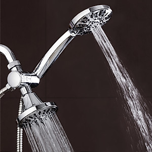 AquaDance Total Chrome Premium High Pressure 48-setting 3-Way Combo for The Best of Both Worlds – Enjoy Luxurious 6-setting Rain Shower Head and 6-Setting Hand Held Shower Separately or Together