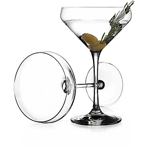 Glaver's Martini Glasses Set of 2 Cocktail Glasses, 10.5 Ounce Stemmed Margarita Glasses, For Bar, Martini, Cosmopolitan, Gimlet and Cocktails. - Dishwasher Safe.