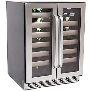 Whynter BWR-401DS 40 Bottle Stainless Steel Dual Zone Built Wine Refrigerators-Elite Series with Seamless Doors