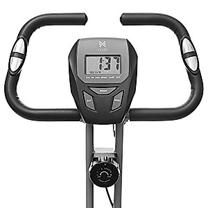 Node Fitness Indoor Cycling Bike - Folding, Upright Stationary Exercise Cycle with Magnetic Resistance
