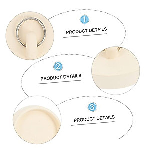 PRETYZOOM Kitchen Sink Stopper 6pcs Rubber Sink Stopper Water Plug White Tub Bathtub Drain Parts