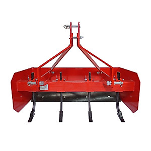 Titan Attachments Box Blade Tractor Attachment 4' Quick Hitch 3 Point Pin Style