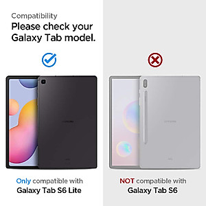 Spigen Rugged Armor Designed for Galaxy Tab S6 Lite Case with S Pen Holder (2022/2020) - Matte Black