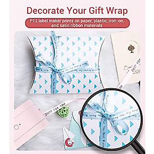 Phomemo Label Makers - Label Maker Machine with Tape P12, Bluetooth Label Maker for Home Organization, Mini Label Printer with Tape 12mm x 4m, Sticker Maker Support Color Printing and Font, with Label