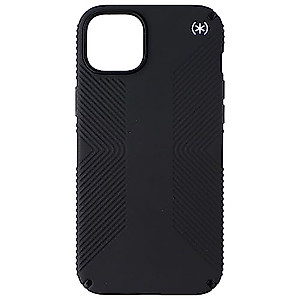 Speck iPhone 14 Plus Case - Drop Protection, Scratch Resistant, Dual Layer Slim Phone Case for 6.7 Inch iPhones 14 Plus - Built for MagSafe - Presidio2 Grip - Black/Black/White