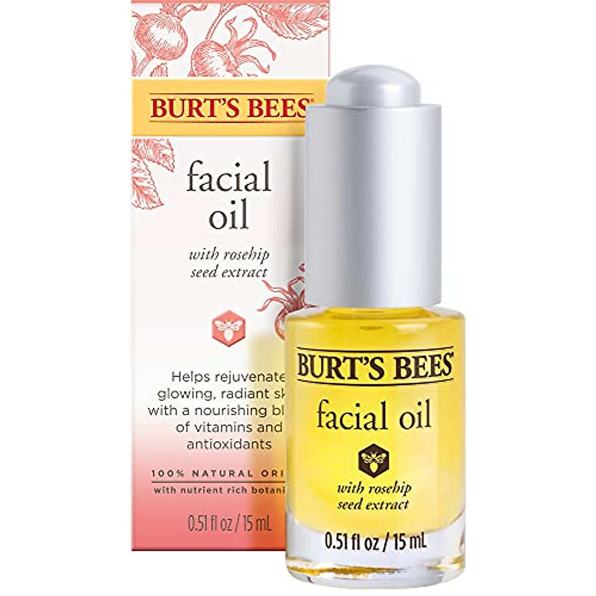 Face Oil, Burt's Bees Hydrating & Anti-Aging Facial Care, 0.05 fl oz Ounce (Packaging May Vary)