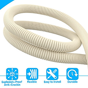 Air Jade 164Ft Water Drain Hose, 5/8" ID Universal Fit Ductless Mini Split Air Conditioner Heat Pump Systems, Mini Split Drain Line Pipe