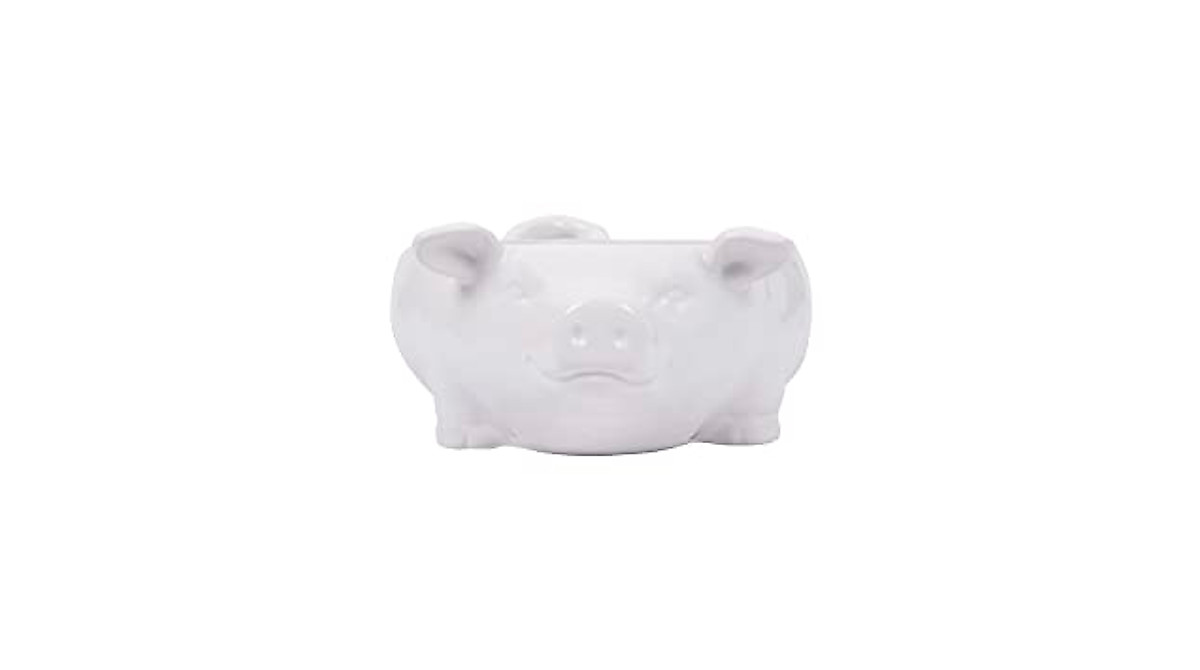 Creative Co-Op Farmhouse Pig Shaped Bowl - Playful Ceramic Serveware