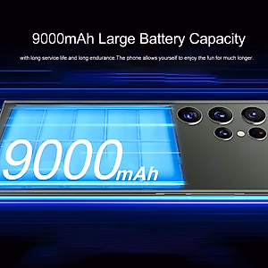 banapoy Unlocked Cell Phone, 6.8 HD Screen Unlocked Smartphone, 5G WiFi, 8GB RAM, 256GB ROM, Octa Core CPU, 24MP Camera, FM Radio, GPS, 2G 3G Dual SIM, Smart Mobile Phone for Android 13