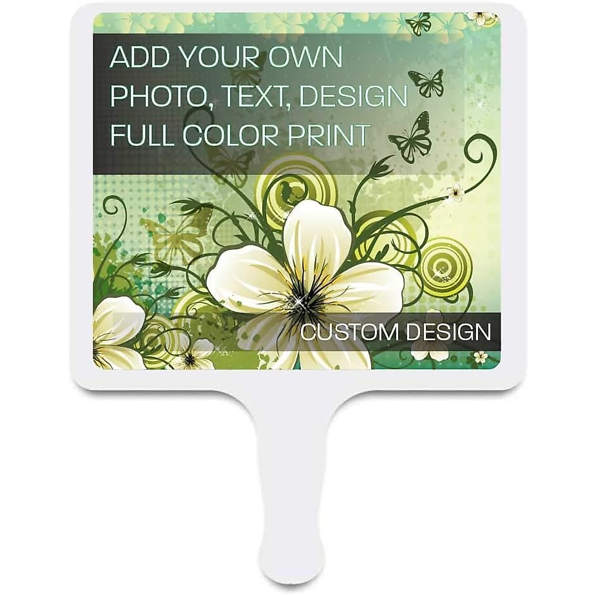 VictoryStore Custom Photo Church Fans - Hand Held Fans - Full Color Print - Waterproof Fans, 8x10.5 Inches, One Sided (108)