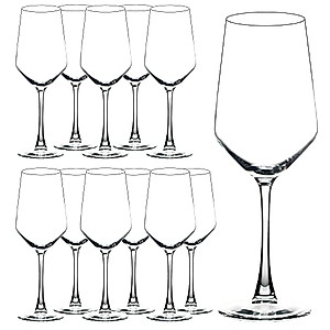 YANGNAY Wine Glasses (Set of 12, 13 Oz), Clear Wine Glasses for Red or White Wine, Smooth Rim, Dishwasher Safe