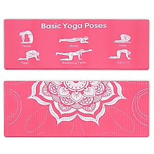 Crown Sporting Goods 1/2-inch (15mm) Chakra Art Yoga Knee and Elbow Pad (Coral)