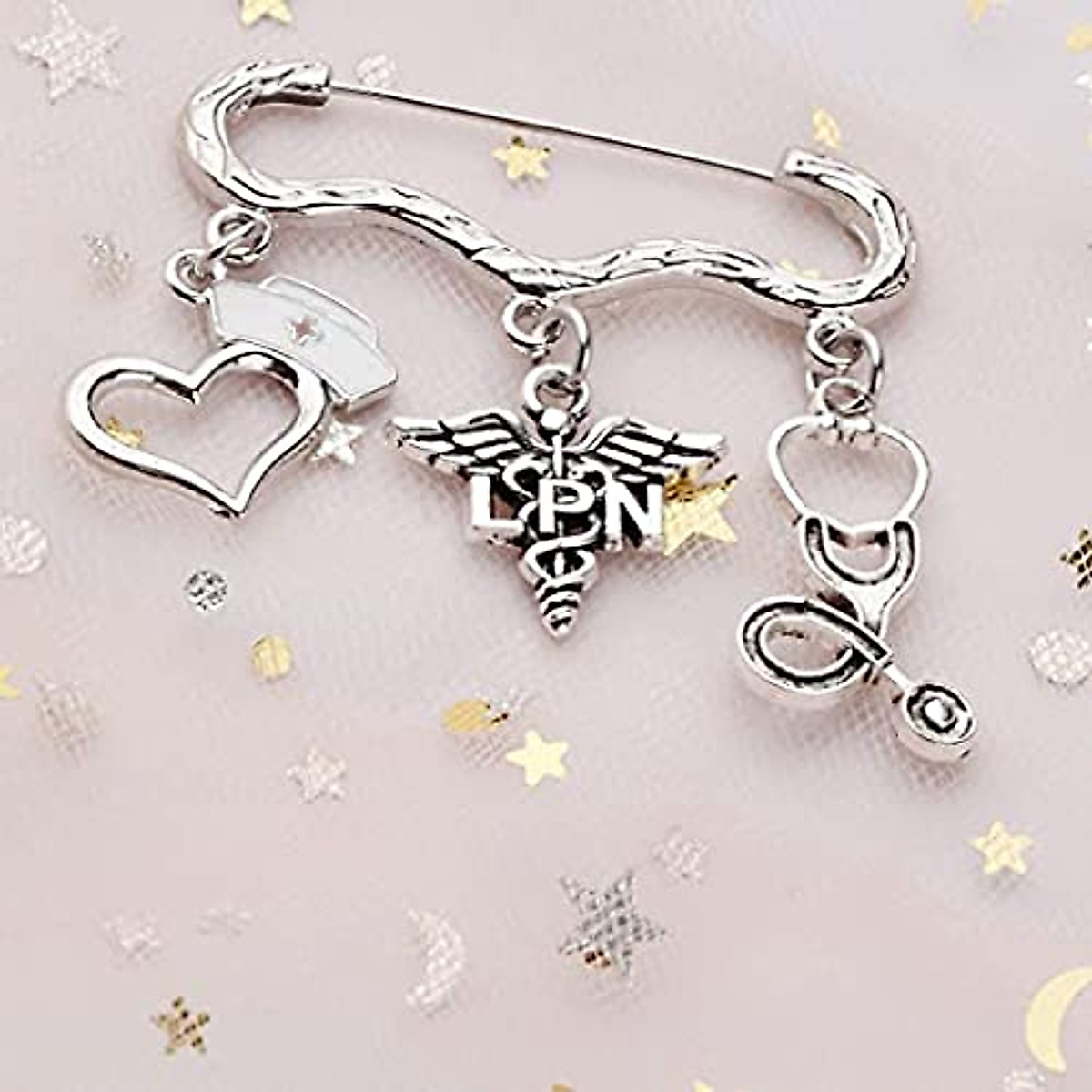 UJIMS Nurse Gift Medical Symbol Lapel Pin Nurses Day Gift for Nurse Practitioner Female RN LPN Paramedic Nursing Graduation Jewelry (LPN Lapel Pin)