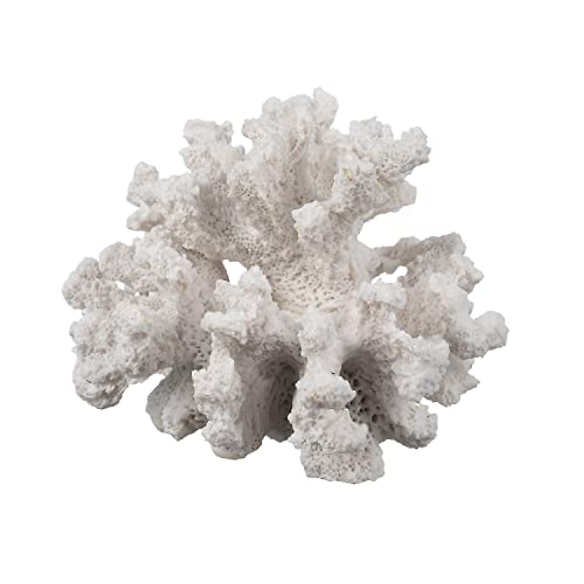 Decorative Sea Coral - White Medium Coral - 3.5in T x 4.5in W x 4in D - Faux Coral Reef Décor - Resin Coral Décor - White Coral Decoration - Coral Branch Décor - Coral Home Decoration