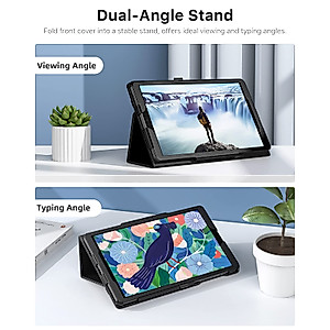 MoKo Case Compatible with Samsung Galaxy Tab A7 Lite 8.7 Inch (SM-T225/T220/T227), Slim Lightweight PU Tablet Shell Cover Stand Case Fit Samsung Galaxy Tab A7 Lite 8.7 2021 Tablet - Black