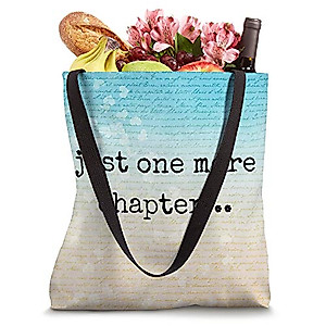 Just One More Chapter Library Book Lover Reader Tote Bag