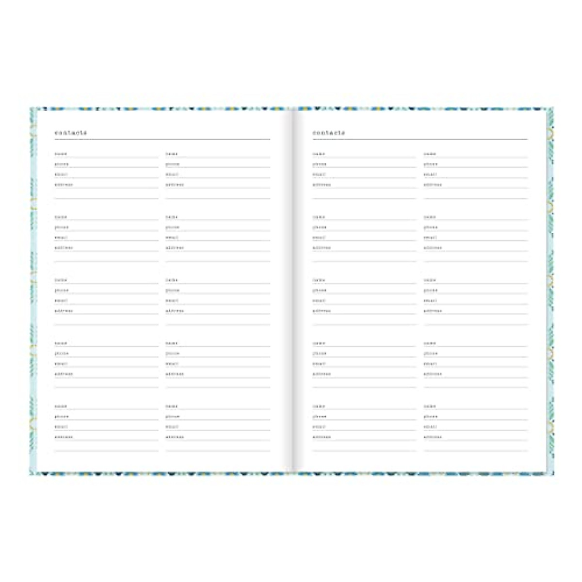 Letts of London Morocco Academic Weekly/Monthly Planner, August 2023 to July 2024, Week-to-View, Sewn Binding, Multilingual, A5 Size, 8.25" x 5.875", Sky (C031813-24)