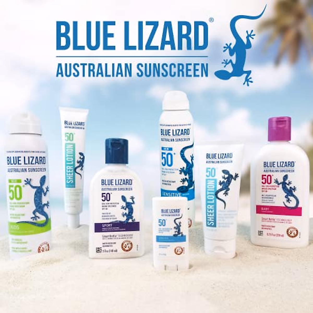 BLUE LIZARD Sheer Face Lotion - SPF 50+, 1.7 Oz