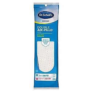 Dr. Scholls Double Air-Pillo Insoles Unisex (Men 7-13 / Women 5-10) (2 Pack)